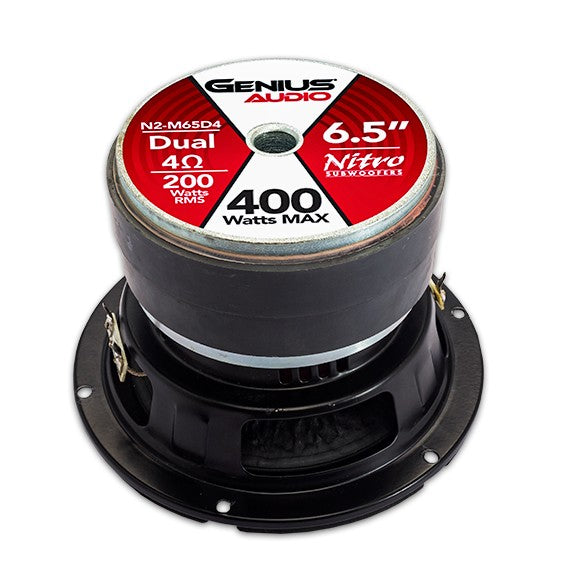 SUBWOOFER 6.5" SERIE NITRO 400 WMAX/200 WRMS DOBLE BOBINA 4 OHM BOBINA ...