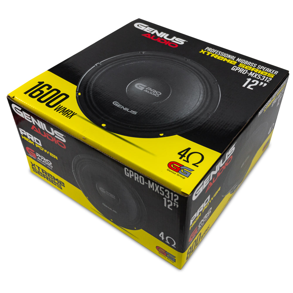 MEDIO BAJO 12" SERIE XTREME DE ALTO PODER 800WRMS / 1600WMAX SINGLE 4 ...